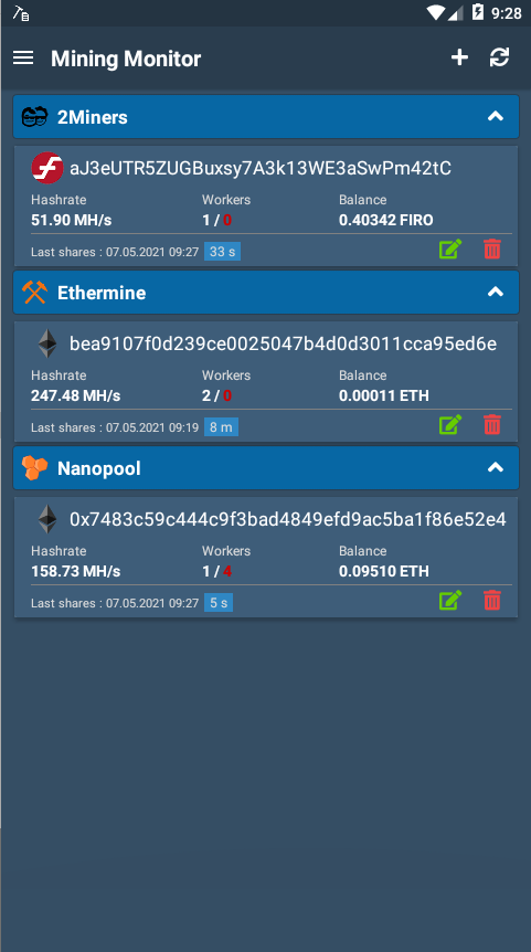 Android Mining Monitor Application - toto-share.com
